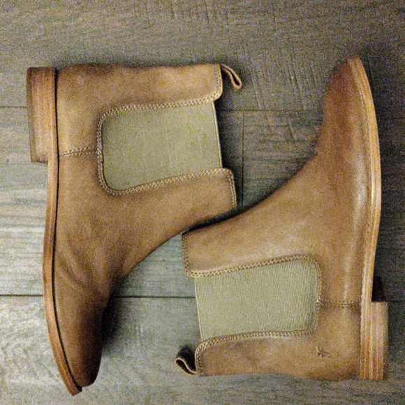 Frye | Shoes | Frye Chelsea Tan Rustic Leather Ankle Booties | Poshmark